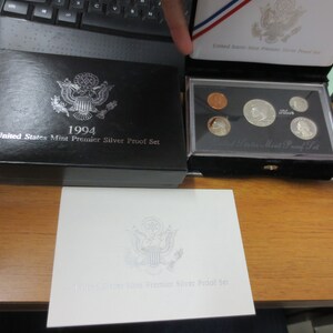 1994 United States Mint Premier Silver Proof Set W/ Box & COA - Etsy