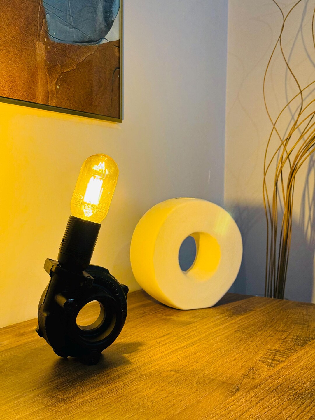 Turbo Lamp / Real Car Engine Parts / Black Turbocharger Table Lamp ...