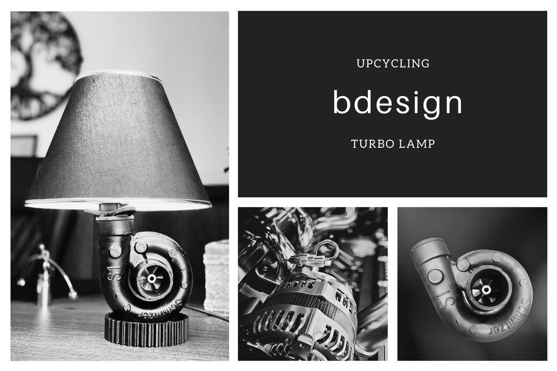 Turbo Lamp / Real Car Engine Parts / Black Turbocharger Table - Etsy