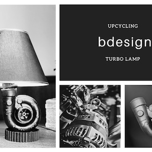 Turbo Lamp / Real Car Engine Parts / Black Turbocharger Table Lamp ...