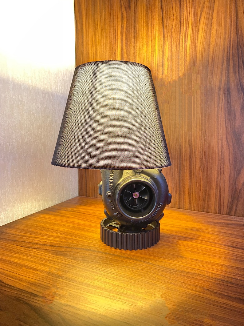 Turbo Lamp / Real Car Engine Parts / Black Turbocharger Table Lamp ...