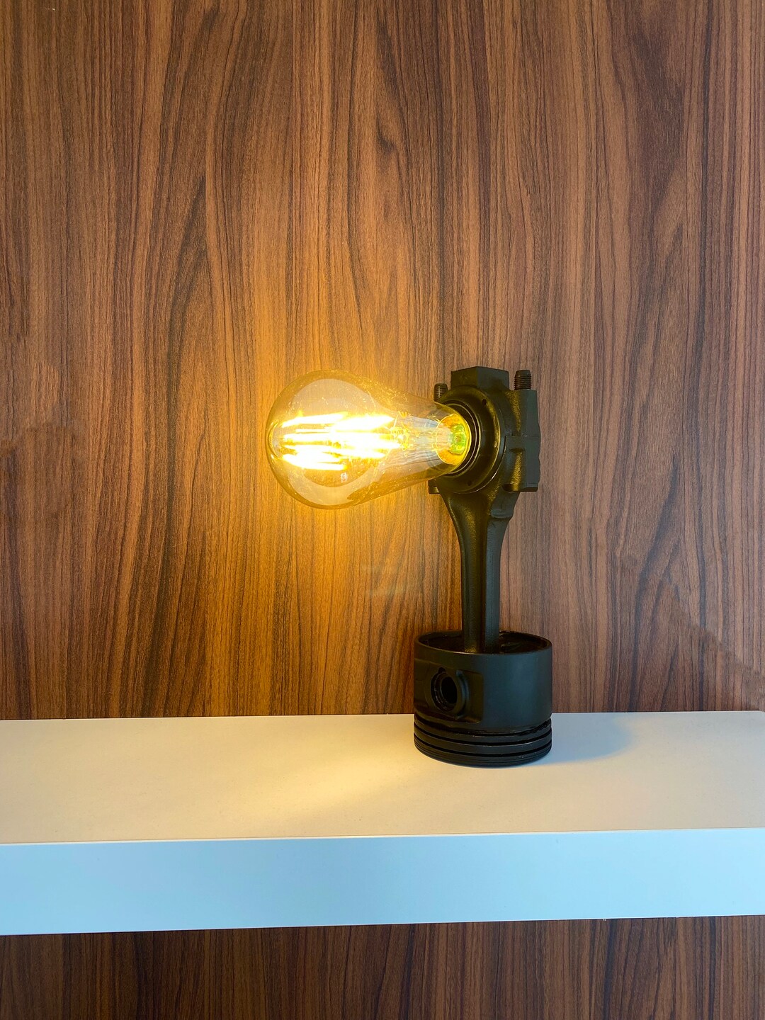 Upcycled Piston Lamp: Real Car Engine Part, Modern Desk Light - Etsy