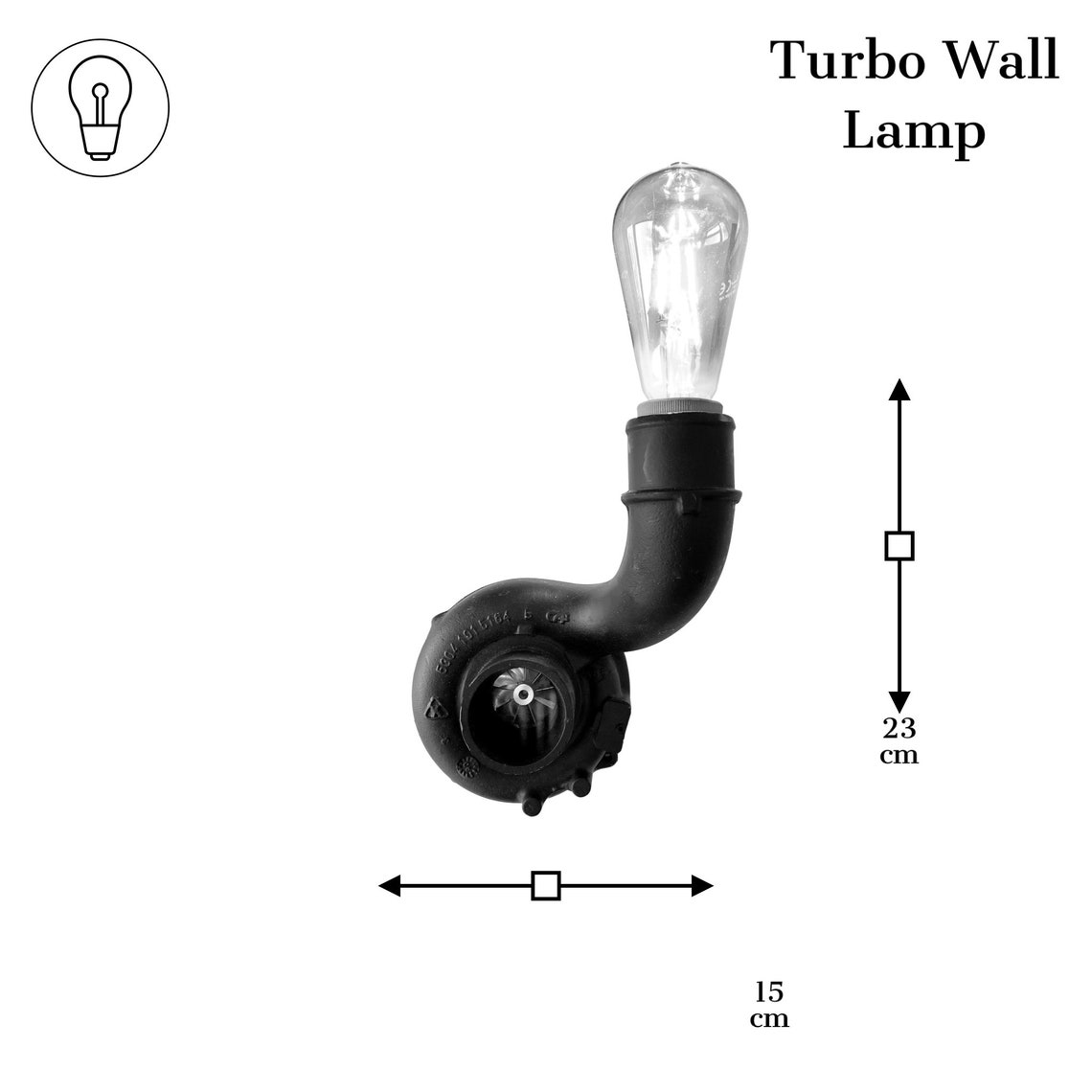 Turbo Wall Lamp L Custom Lamp / Real Car Engine Parts / Turbocharger ...