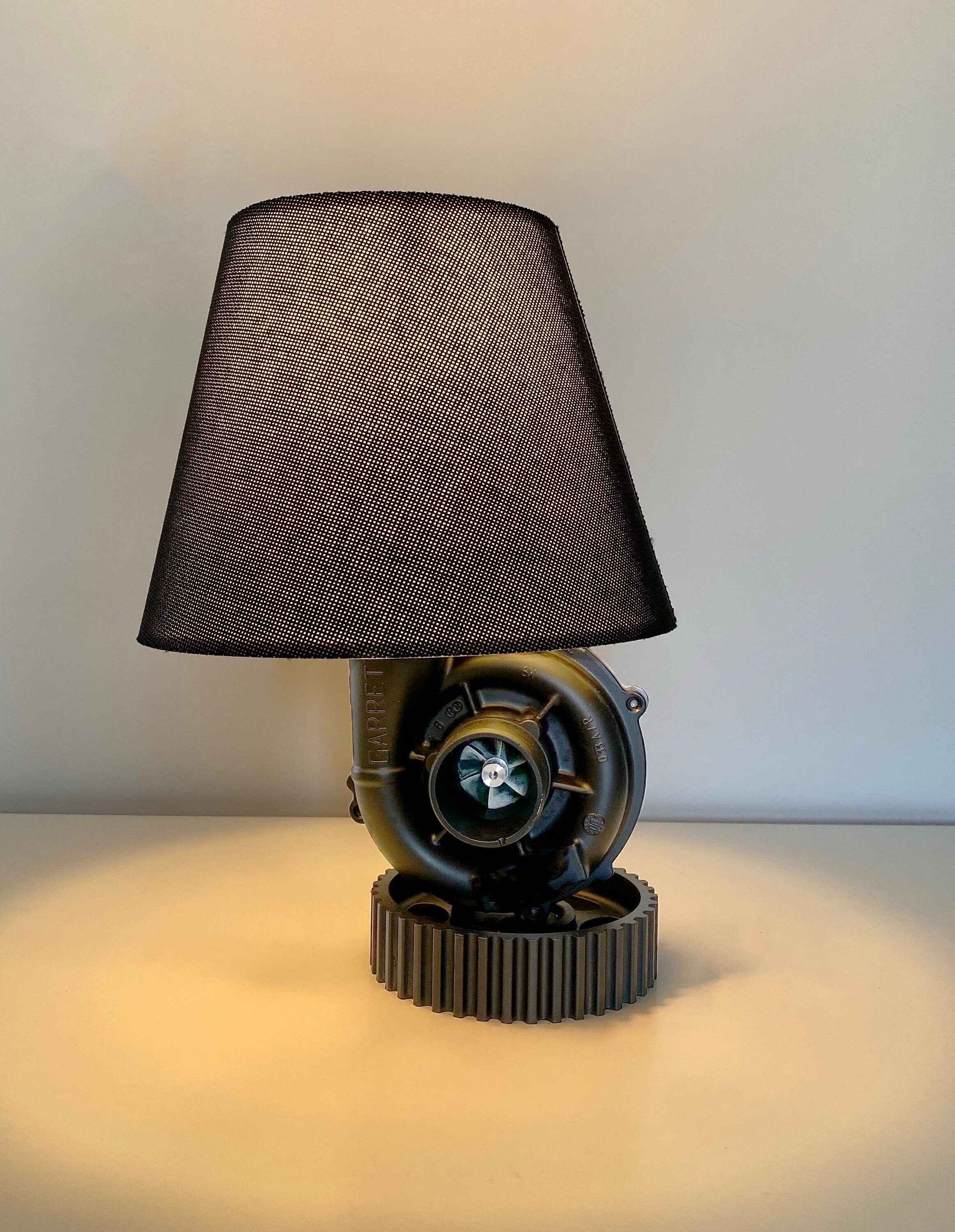 Turbo Lamp / Real Car Engine Parts / Black Turbocharger Table Lamp ...
