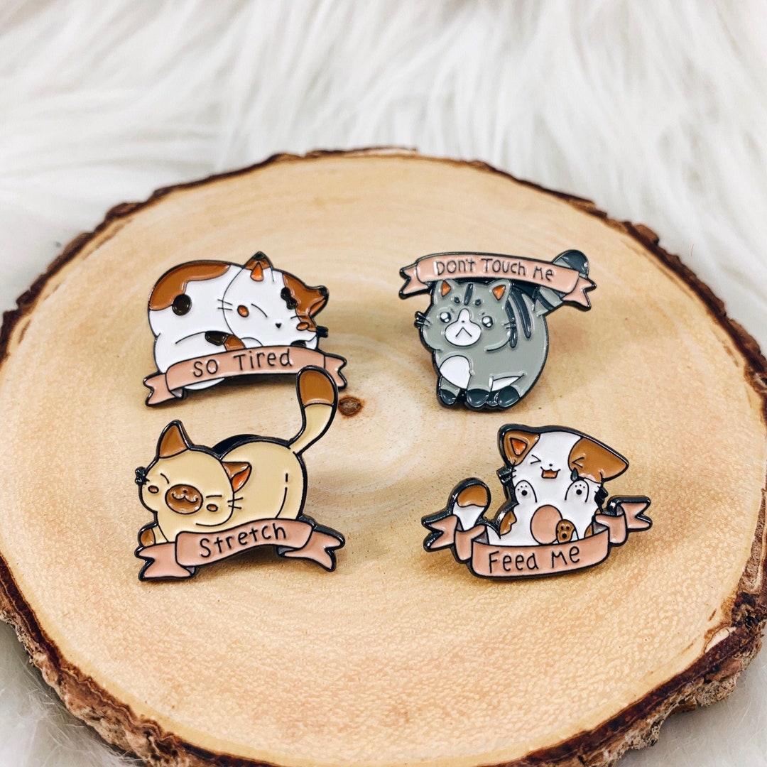 Mini Kitties Pins Kawaii Sassy Cats Cat Pin - Etsy