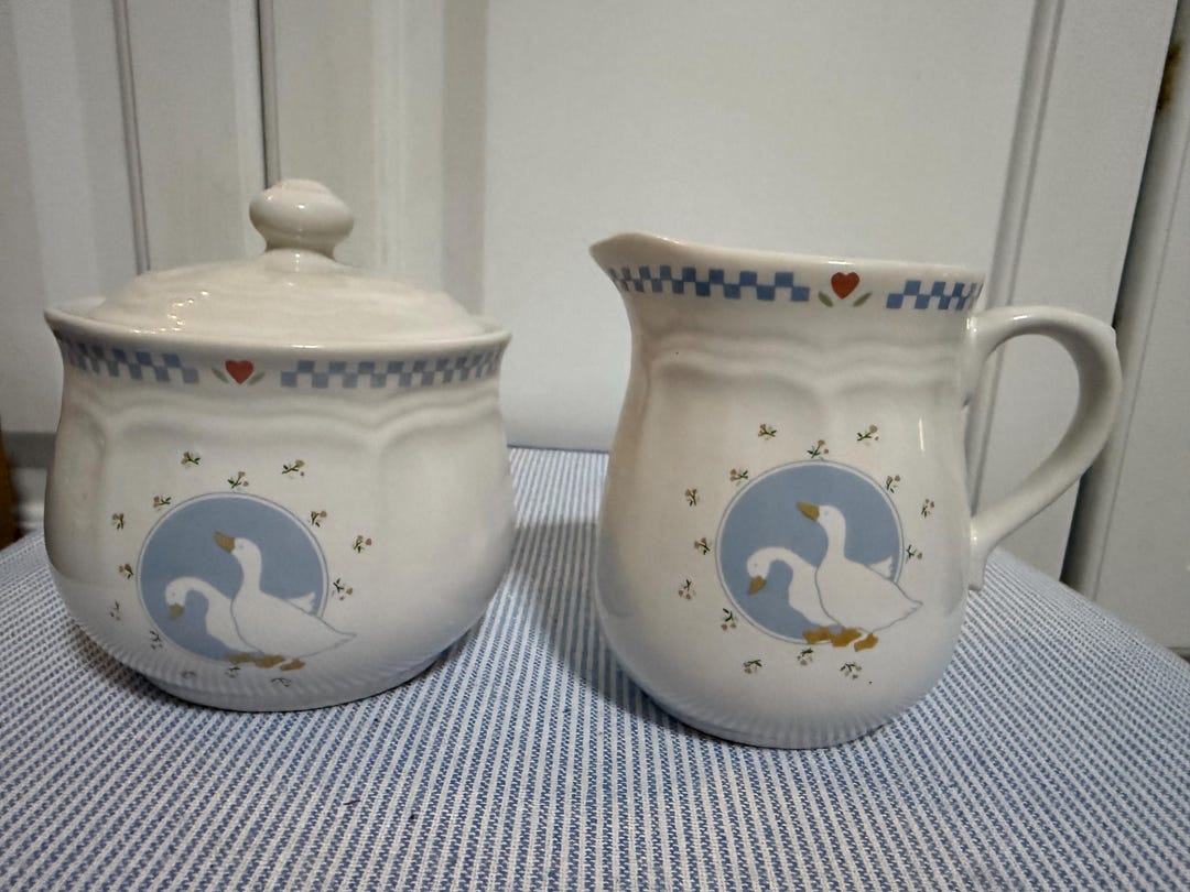 Moonlight Stoneware Sugar Bowl and Creamer Set. Perfect Condition ...