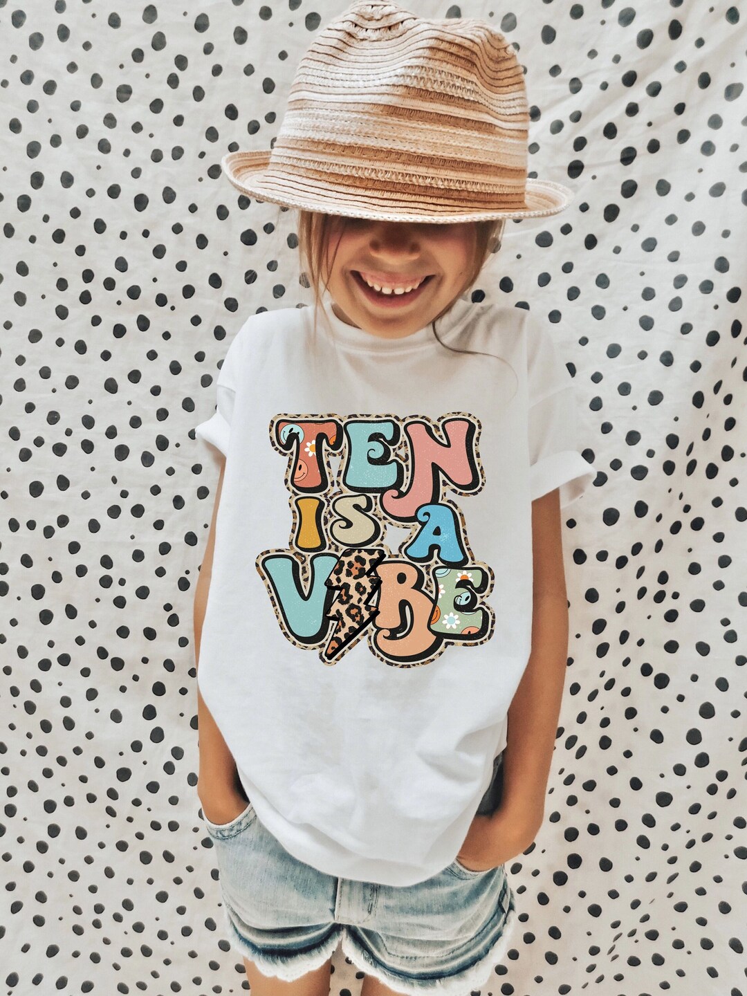 Birthday 10th Tshirt, Kids 10th Birthday T Shirt, Ten is A Vibe Shirt ...
