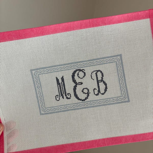 Monogram Needlepoint - Etsy