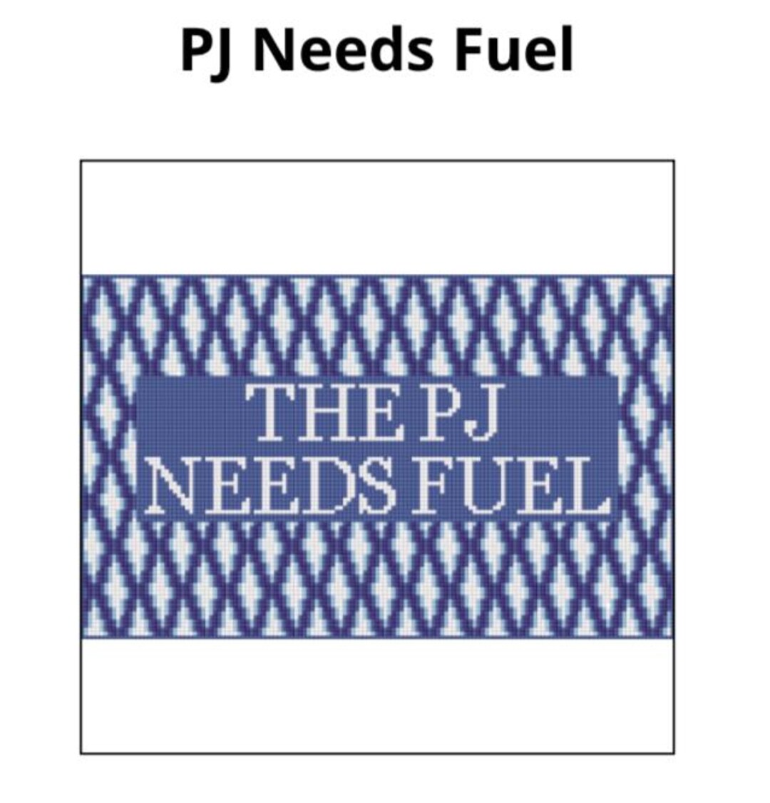 The PJ Needs Fuel Digital Needlepoint Stitch Chart - Etsy