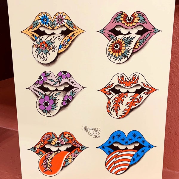 Lip Print - Etsy