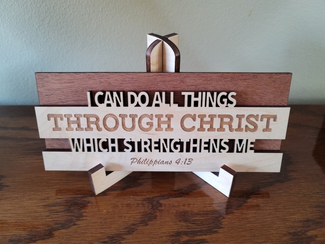 Philippians 4:13 3D Laser Engraved, Wood Gift, Bible Gift, Laser ...