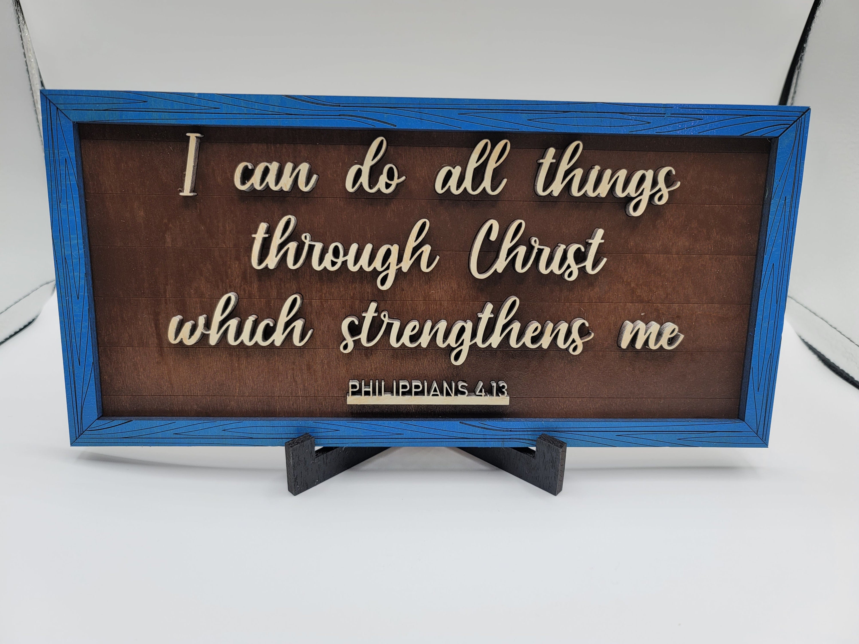 Philippians 4:13 Plaque, 3D Laser Engraved, Gift for Her, Gift for Him ...