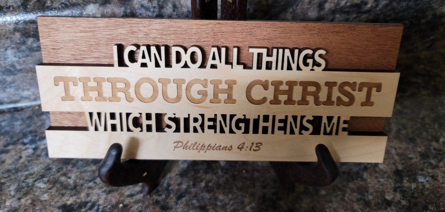 Philippians 4:13 3D Laser Engraved, Wood Gift, Bible Gift, Laser ...