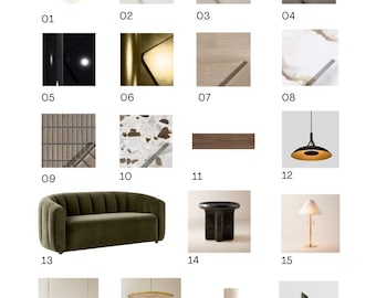 Interior Design Sample Boards - Etsy UK