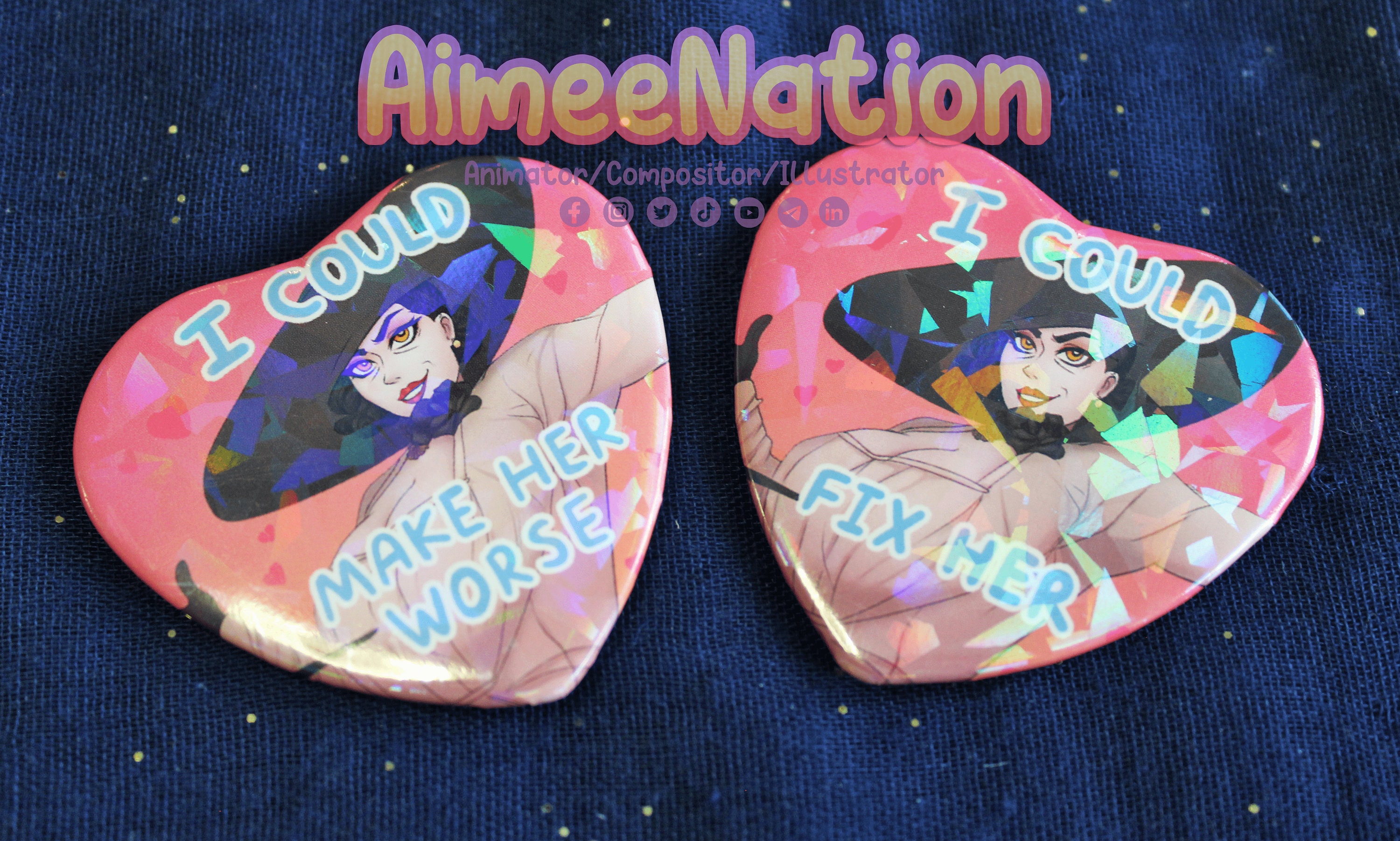 Lady Dimitrescu I Could Fix Her/ I Could Make Her Worse Badge - Etsy