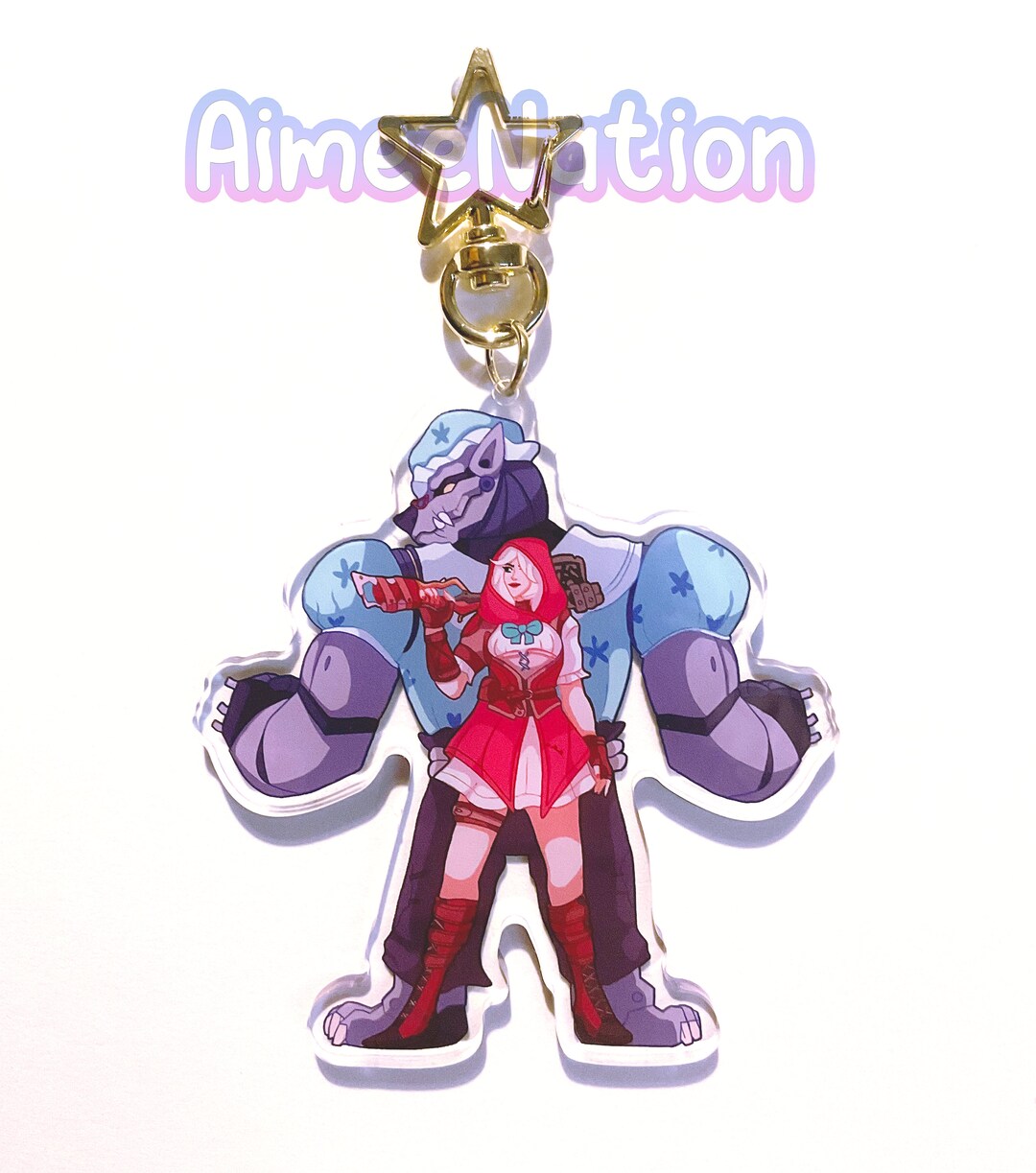 Ashe and Bob Little Red Overwatch Keychain/charm - Etsy