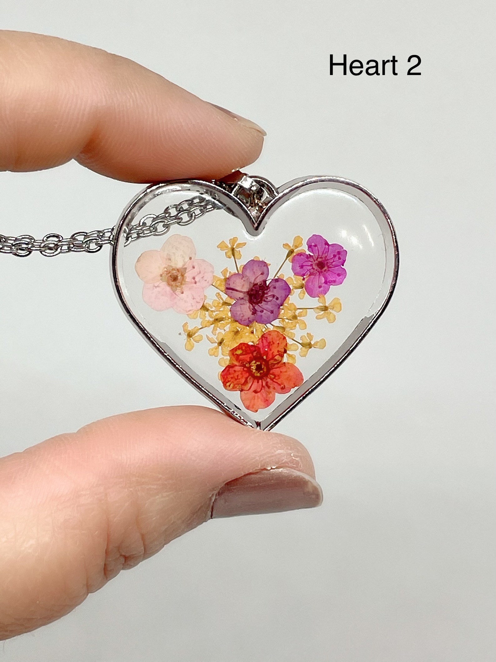 Real Flower Necklace Dried flowers Necklace Pressed Flowers | Etsy