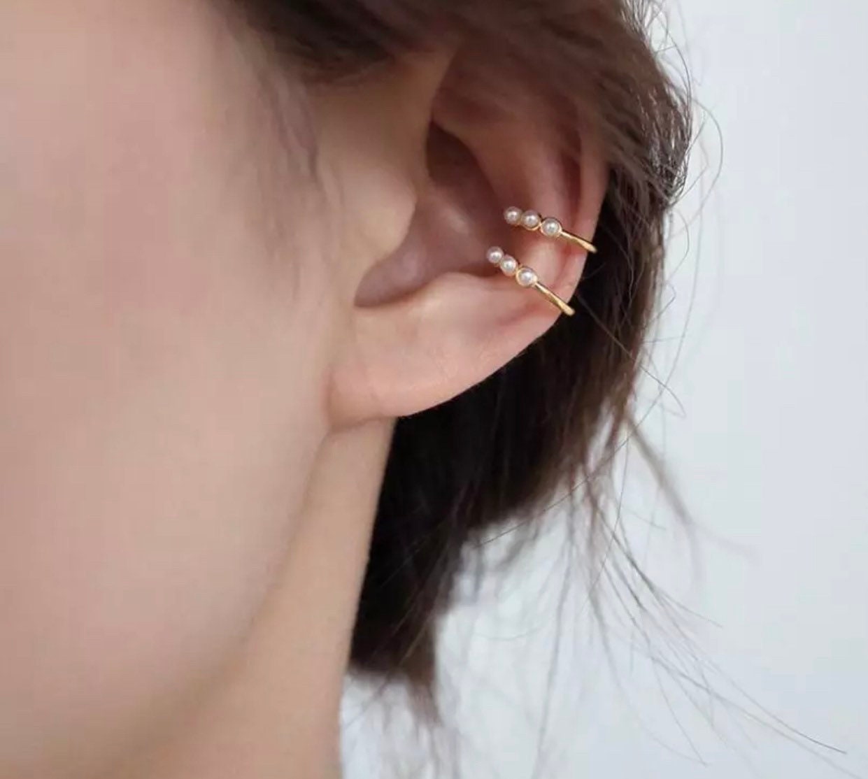 Ear Cuff Set of 2 Gold Ear Cuffs Silver Ear Cuff Ear | Etsy