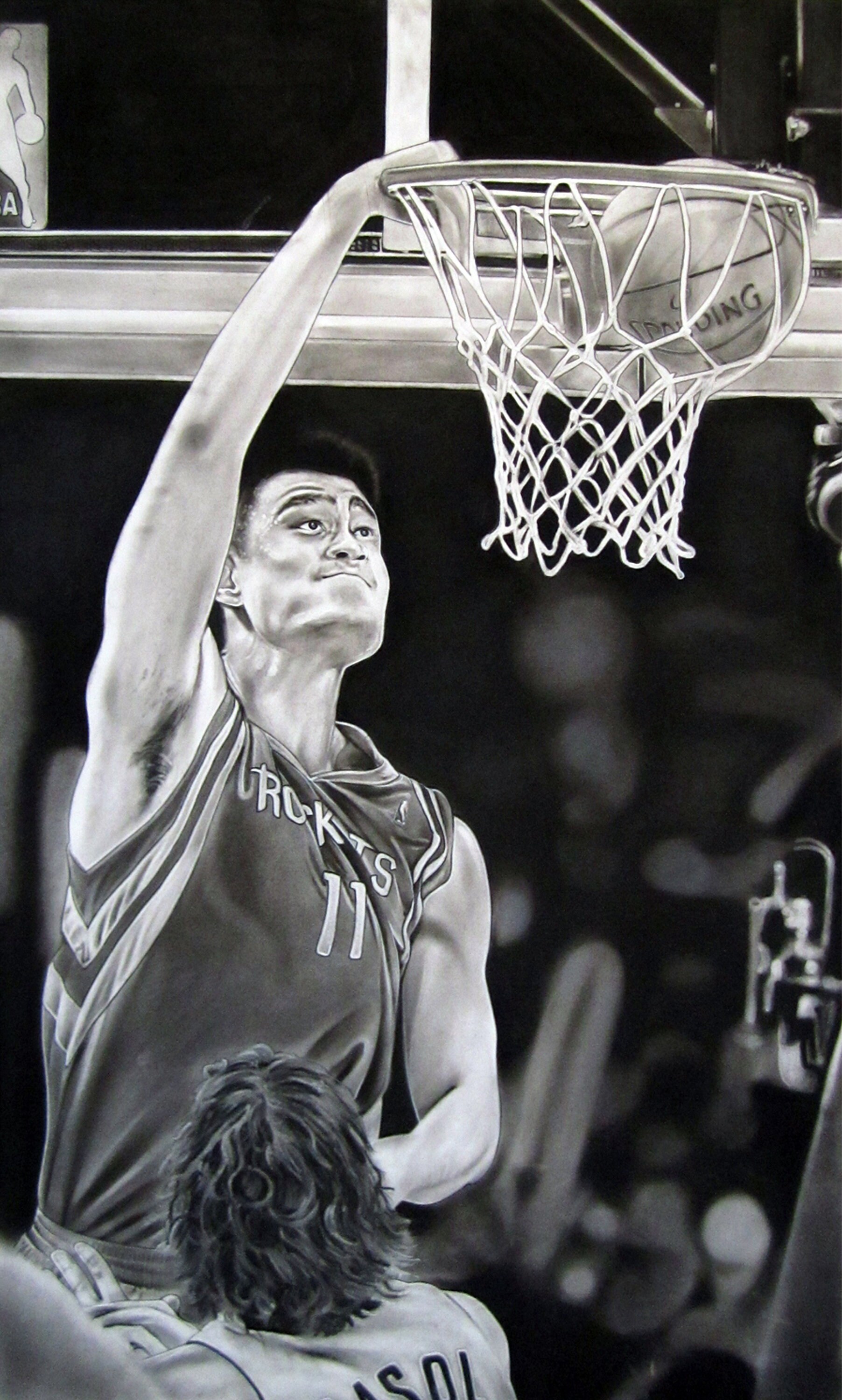 Yao Ming Painting by Topps Artist Dave Hobrecht Canvas Print | Etsy