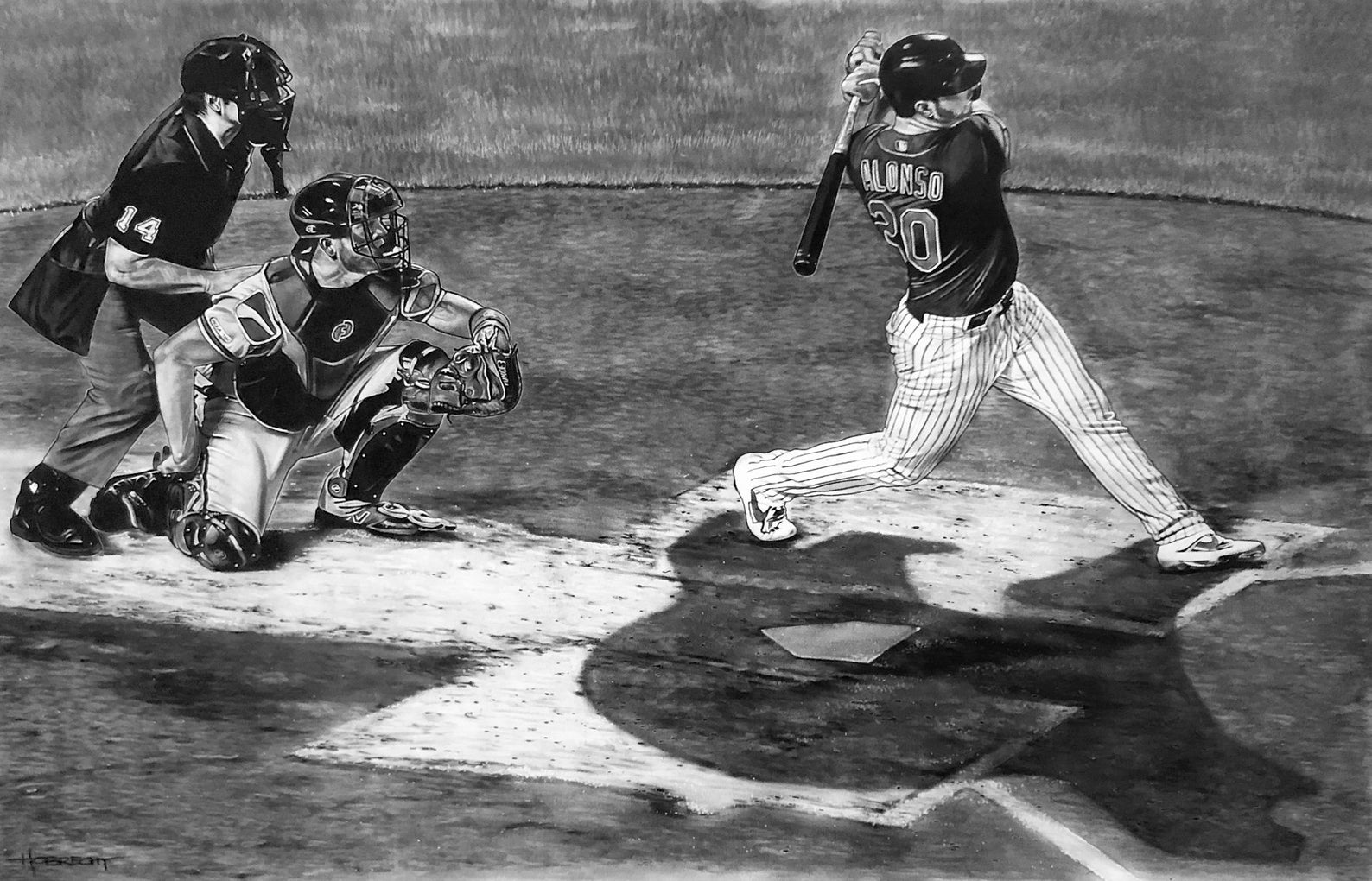 Pete The Polar Bear Alonso Painting by Topps Artist Dave | Etsy