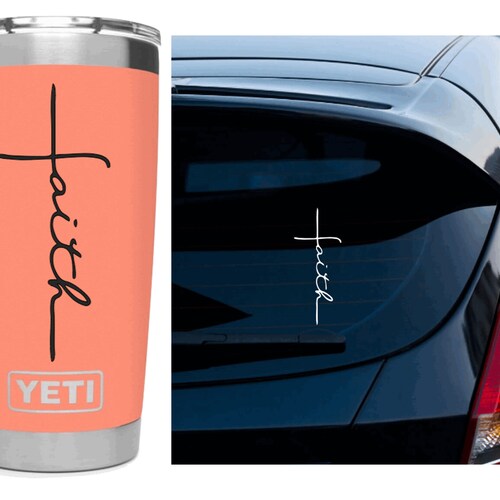Faith Cross Vinyl Decal - Etsy