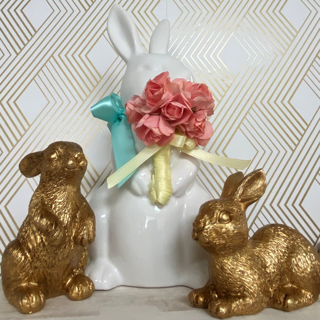 Set of 3 Ceramic Easter Bunnies Limited Time Only 4 Sets - Etsy