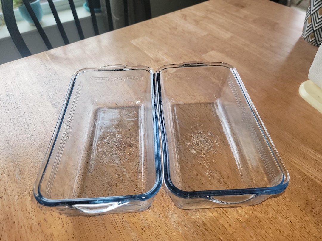 2 Vintage Fire King USA, Bread Pans. Sapphire Blue Philbe Pattern. - Etsy