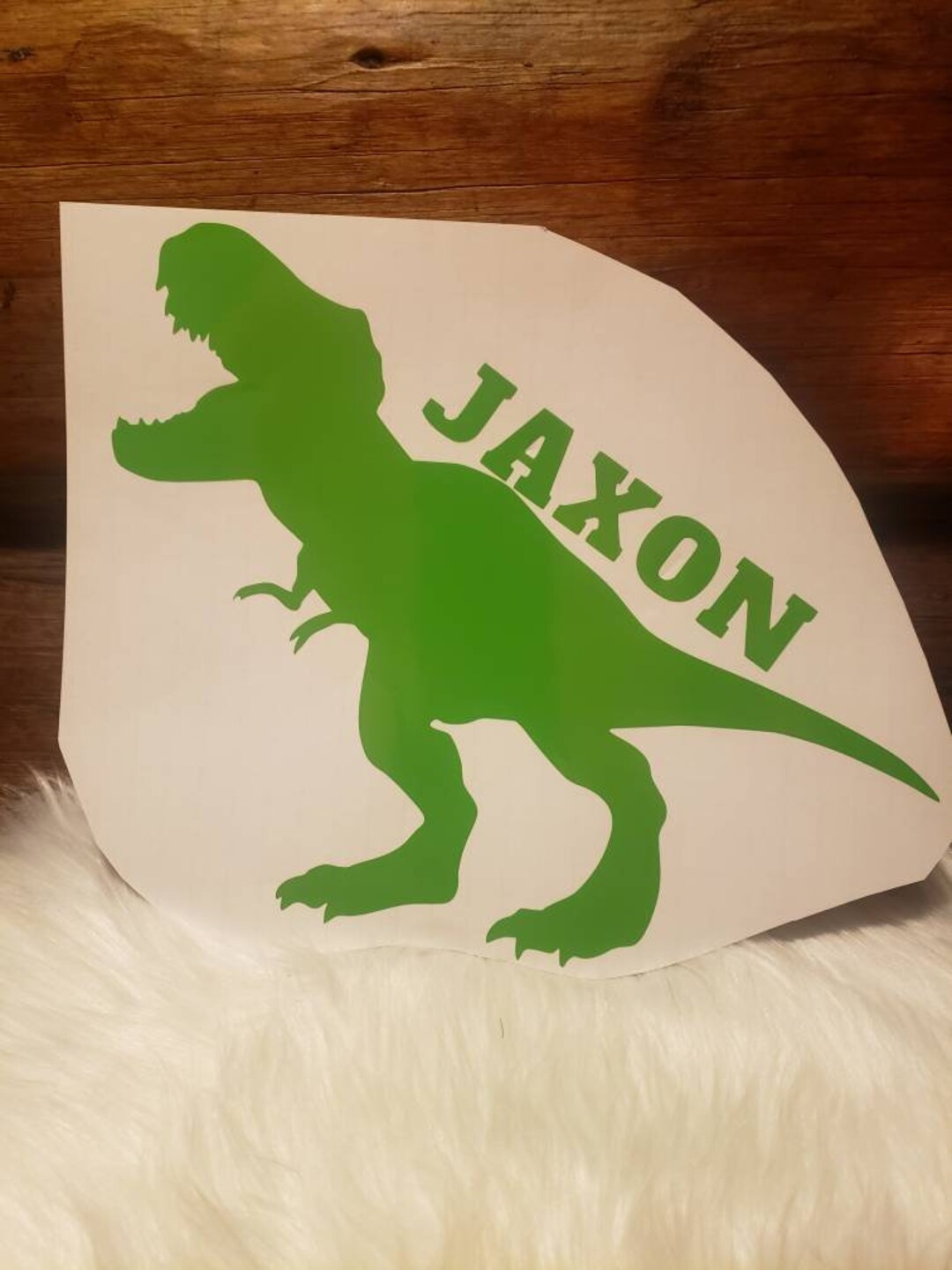 Fun Customized Dinosaur Decal. T-rex With a Name and 2 Small - Etsy