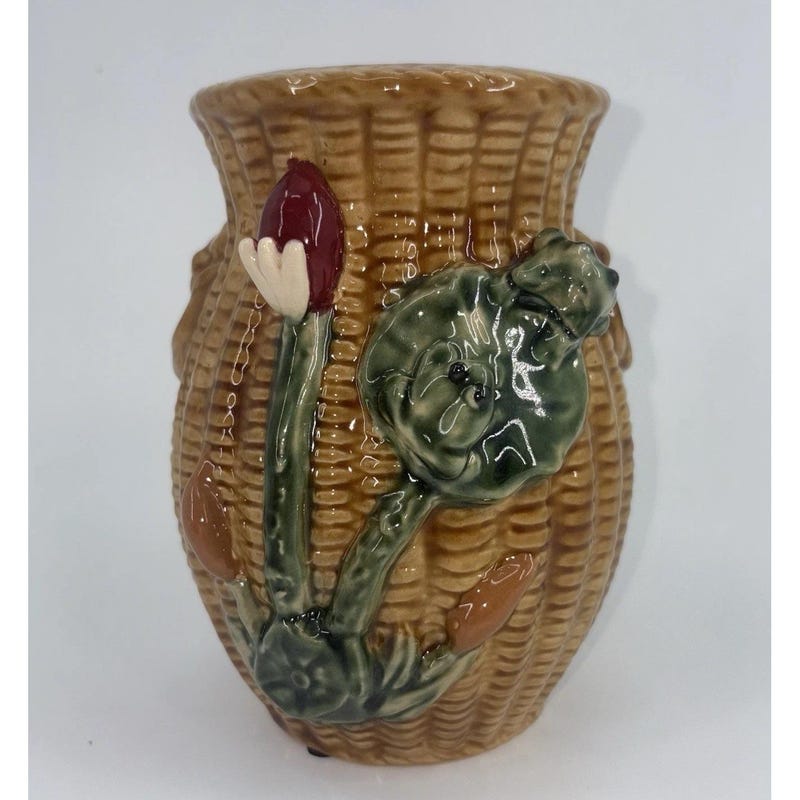 Frog Majolica Planter - Etsy