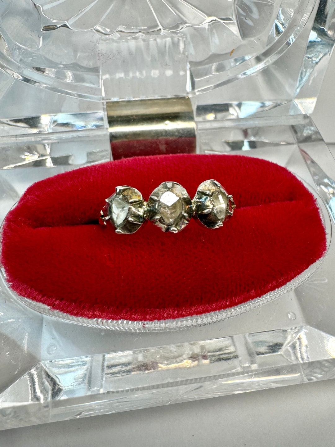 Antique Gold Diamond Ring, Georgian 1700s Ring Jewelry, .40ctw Foil ...