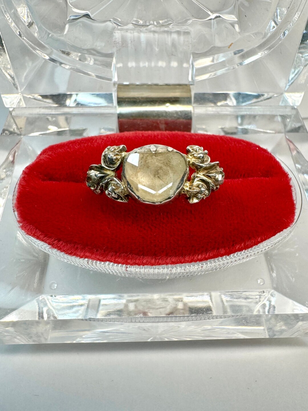 Antique Gold Diamond Ring, Georgian 1700s Ring Jewelry, 2.25ctw Foil ...