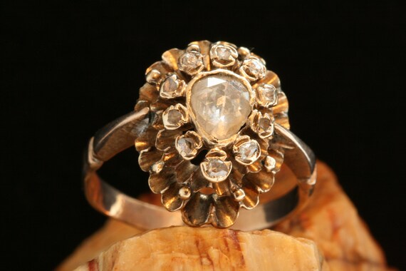 Antique Gold Diamond Ring, Georgian Era Ring, 1.2ctw … - Gem