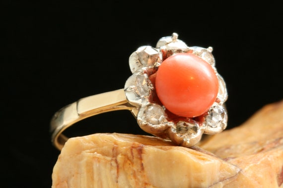 Antique Gold Diamond Ring, Georgian Era 1700s Ring, A… - Gem