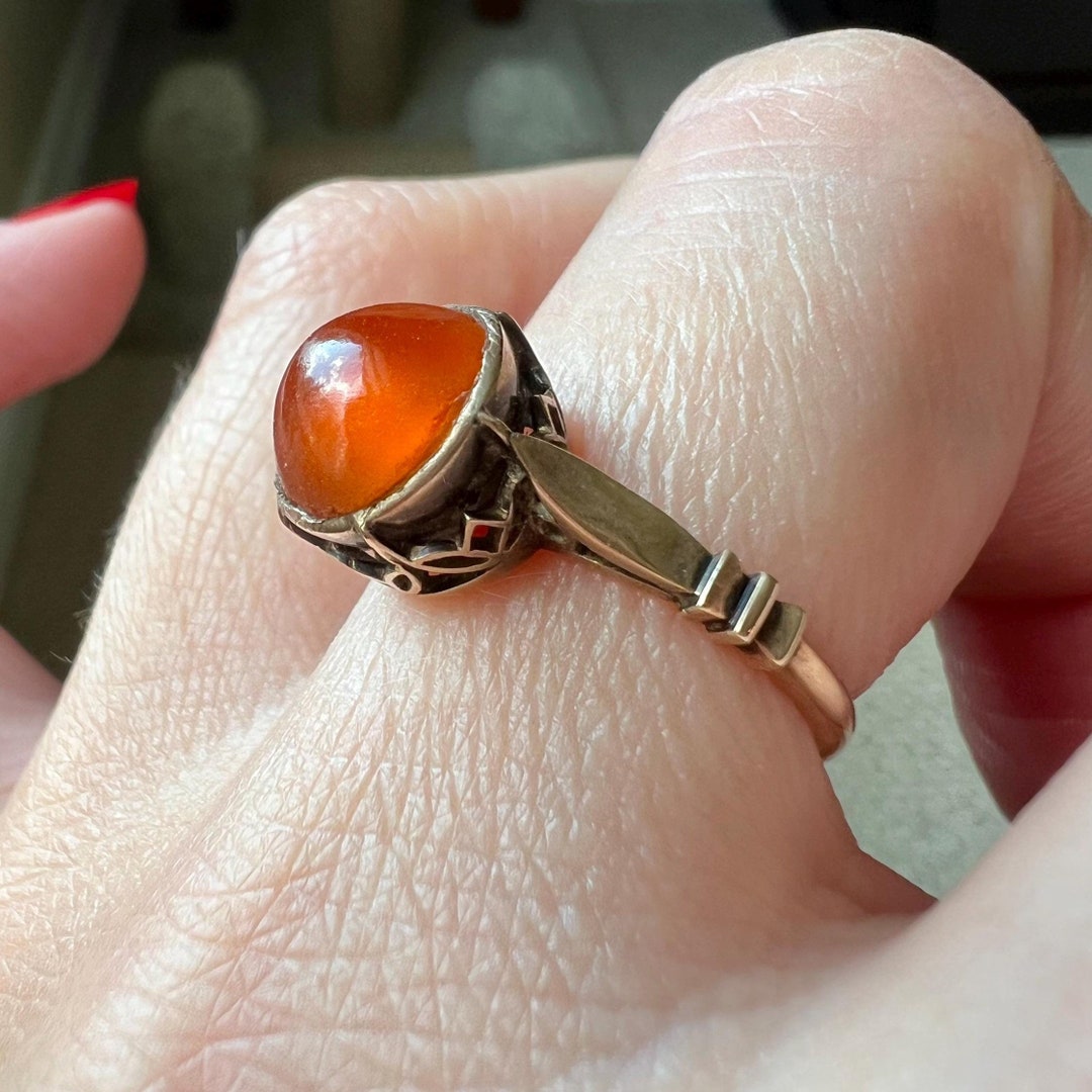 Antique Gold Carnelian Ring, Georgian 1700s Ring, 18k Gold Ring ...