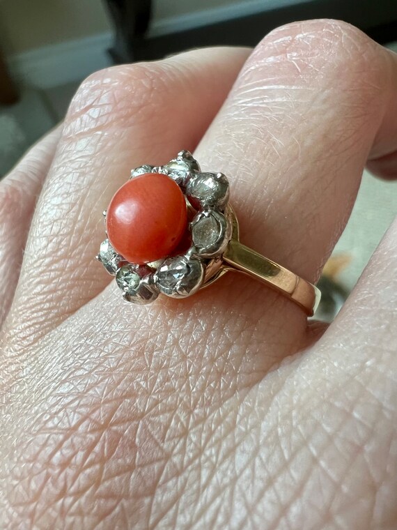 Antique Gold Diamond Ring, Georgian Era 1700s Ring, A… - Gem