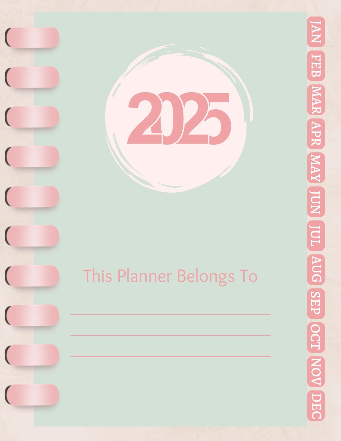2025 Monthly Digital Planner - Etsy