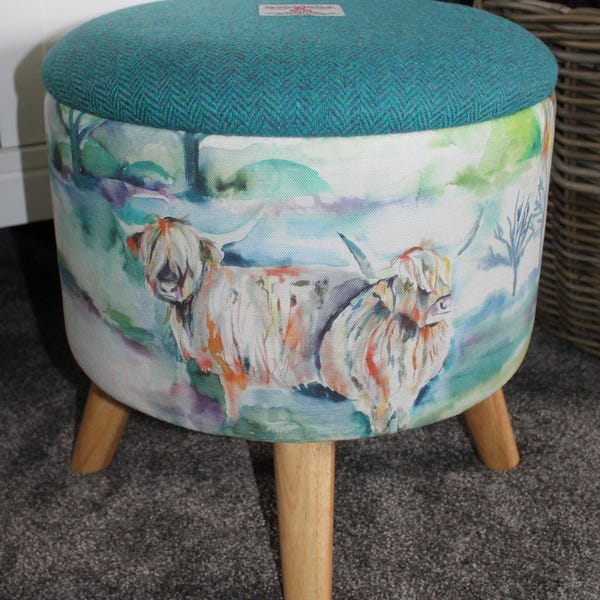 Highland Cow Footstool - Etsy