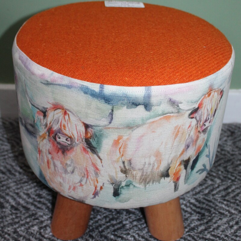 Highland Cow Footstool - Etsy