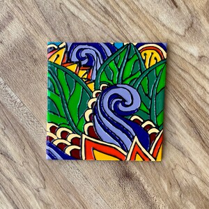 Handmade Tile Painting /use as Kitchen Tiles, Coasters & Tealight ...