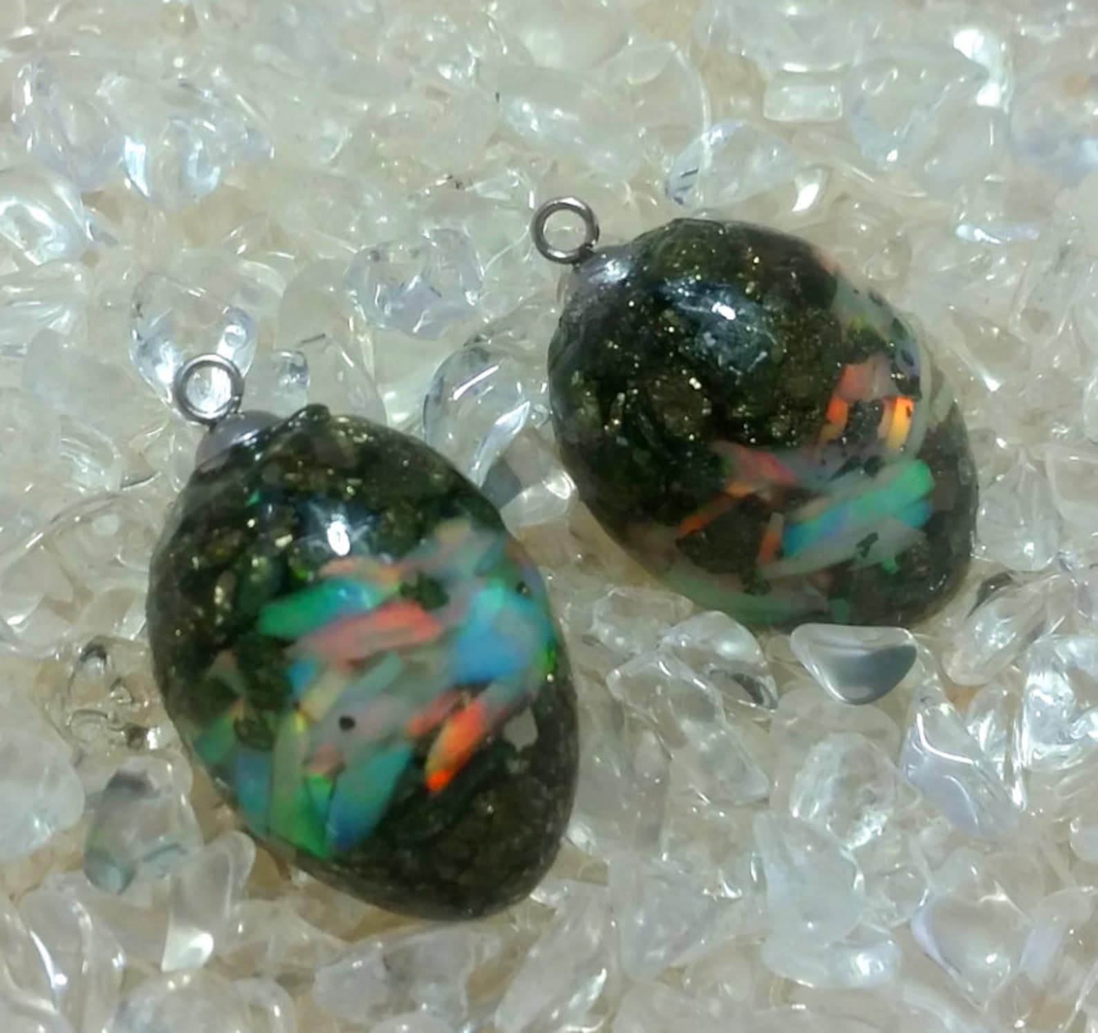 Opal Opal Pendant Lab Created Opal / Man-Made Opal / | Etsy