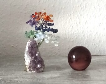 Bead Tree Gemstone Tree of Life Lilac Aventurine Amethyst Tree Amber ...