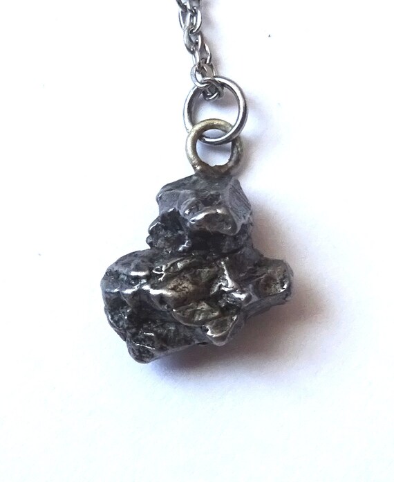 Certified meteorite, meteorite necklace with certific… - Gem