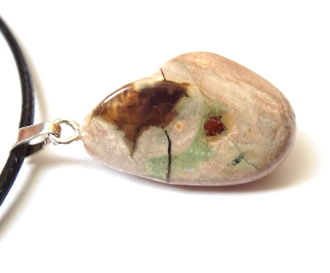 Australian Amulet Stone With 925 Silver Loop on Chain, Thunderegg - Etsy
