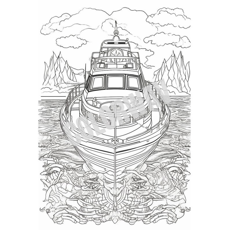 Maritime Mandalas: Set of 8 Boat Mandala Coloring Pages - Instant ...