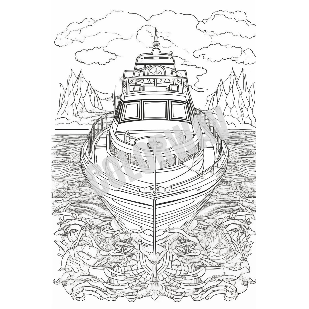 Maritime Mandalas: Set of 8 Boat Mandala Coloring Pages Instant ...