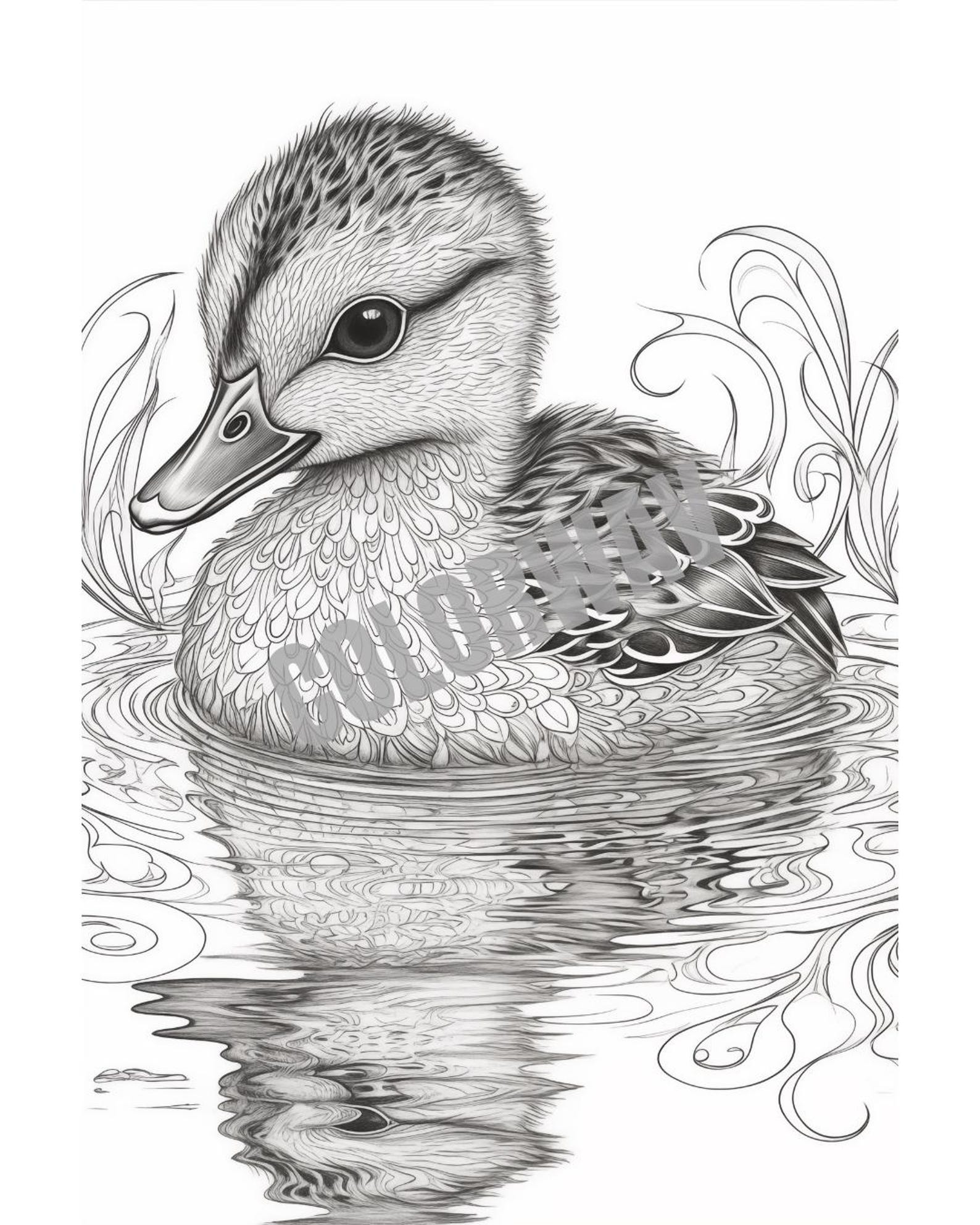 Adorable Baby Duck Mandalas: Set of 26 Cute & Calming Coloring Pages ...