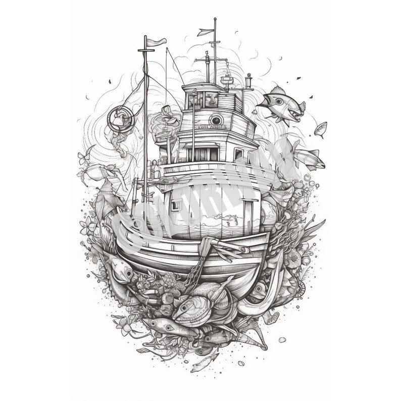 Maritime Mandalas: Set of 8 Boat Mandala Coloring Pages Instant ...