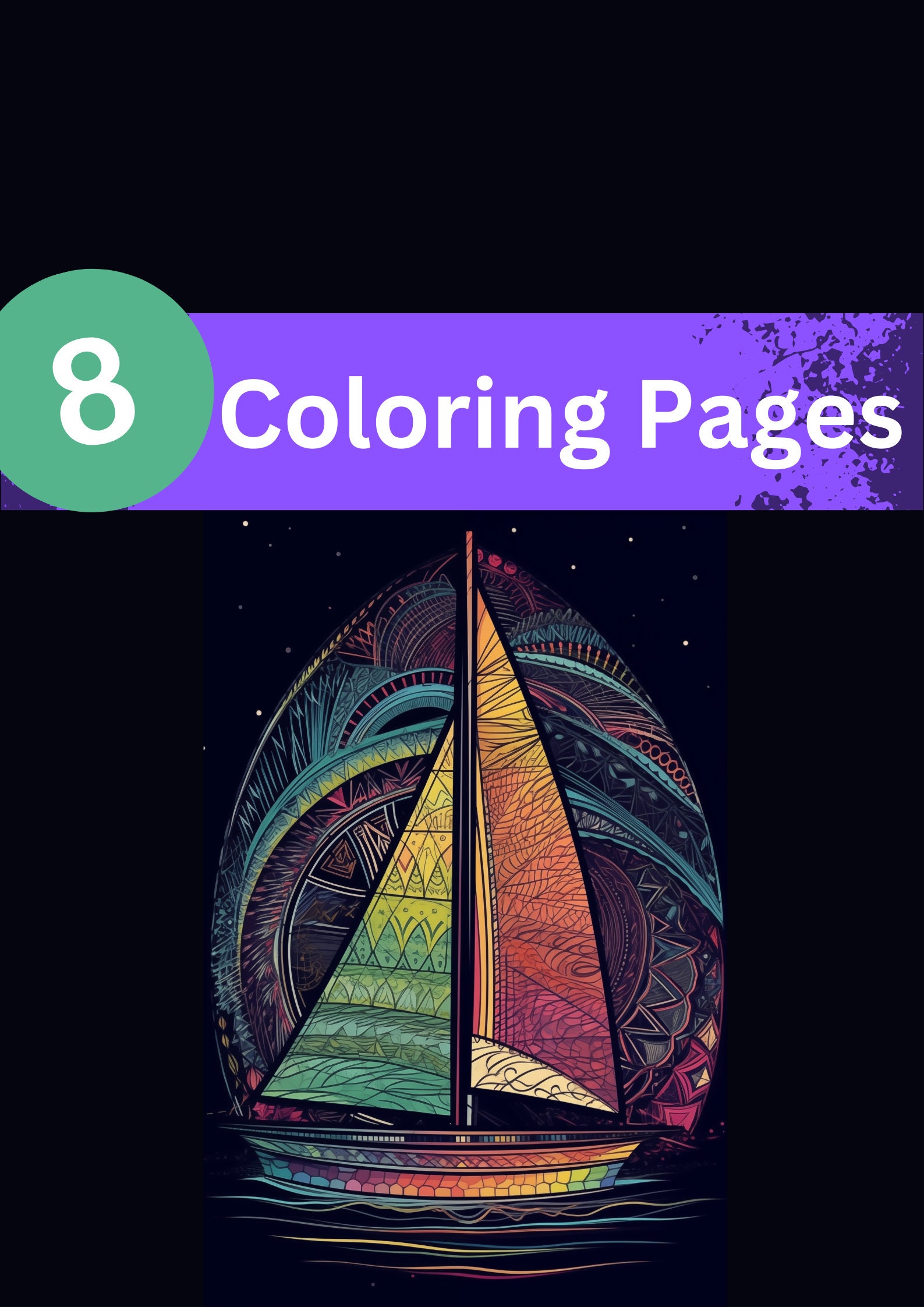 Maritime Mandalas: Set of 8 Boat Mandala Coloring Pages Instant ...