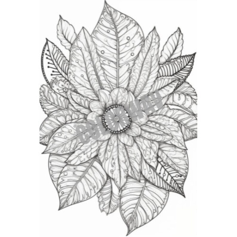 Leafy Mandalas: Set of 26 Intricate Leaf Mandala Coloring Pages ...