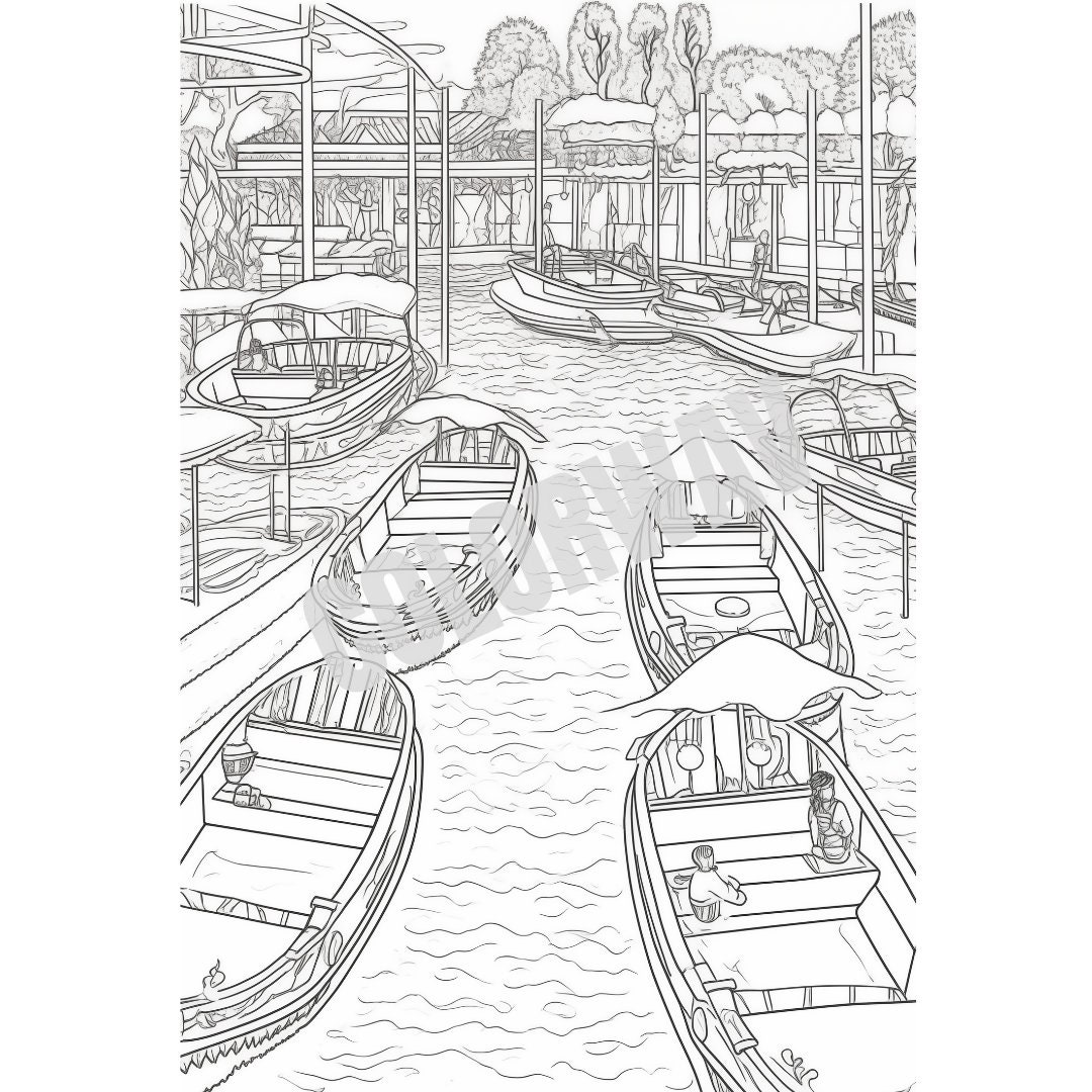 Maritime Mandalas: Set of 8 Boat Mandala Coloring Pages Instant ...